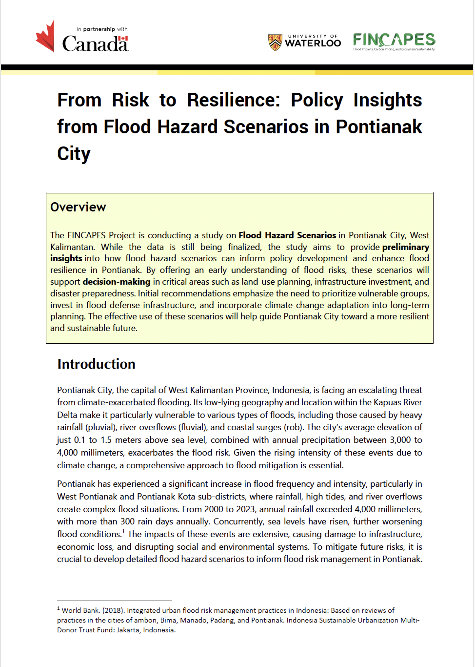 From Risk to Resilience: Policy Insights from Flood Hazard Scenarios in ...